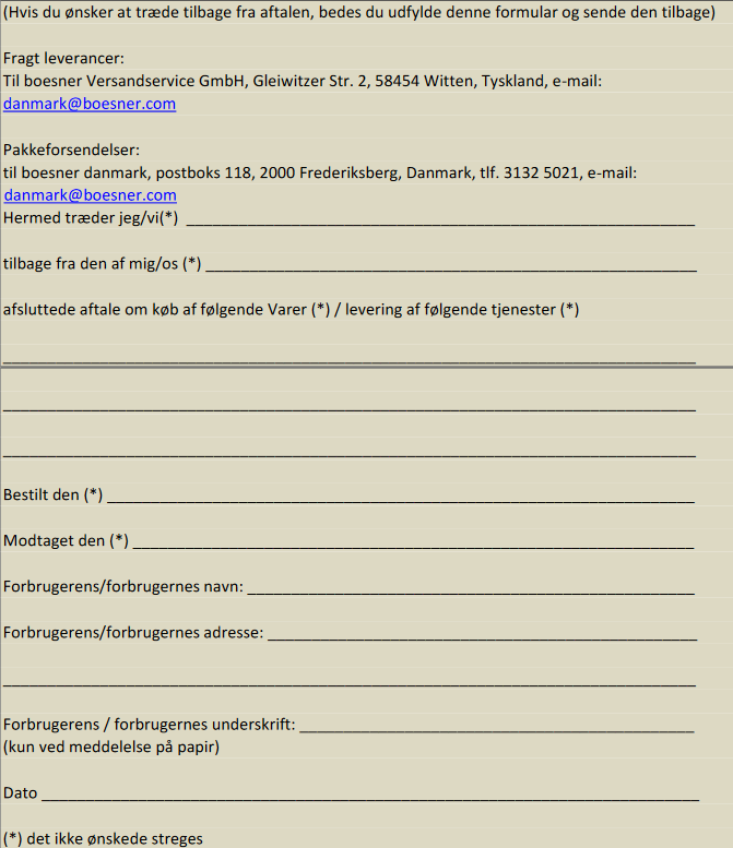 Generelle salgs- og leveringsbetingelser | boesner.dk